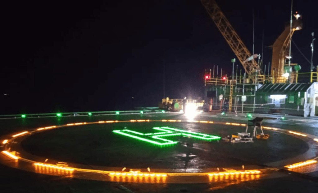 The Helideck Lighting project - PSC Dubai